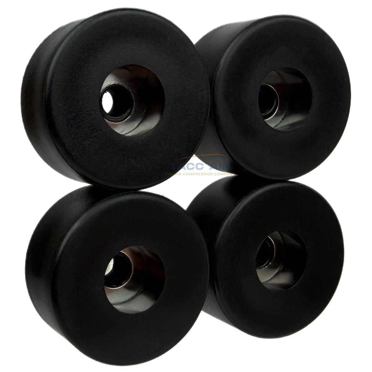 4 PC Pack 1.5" x 3/4" Round Air Compressor Rubber Feet / Foot Vibratio
